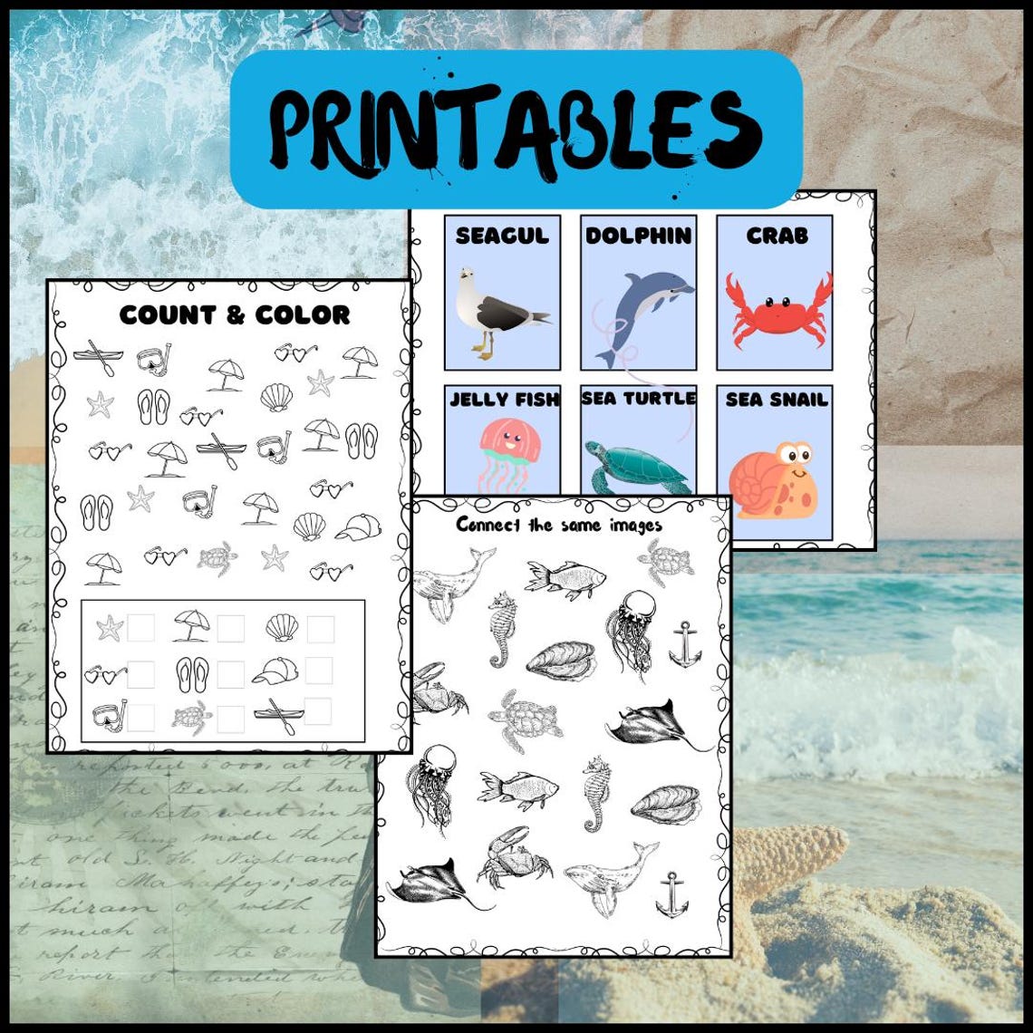 AT THE BEACH - Preschool Weekly Lesson Plan - Etsy