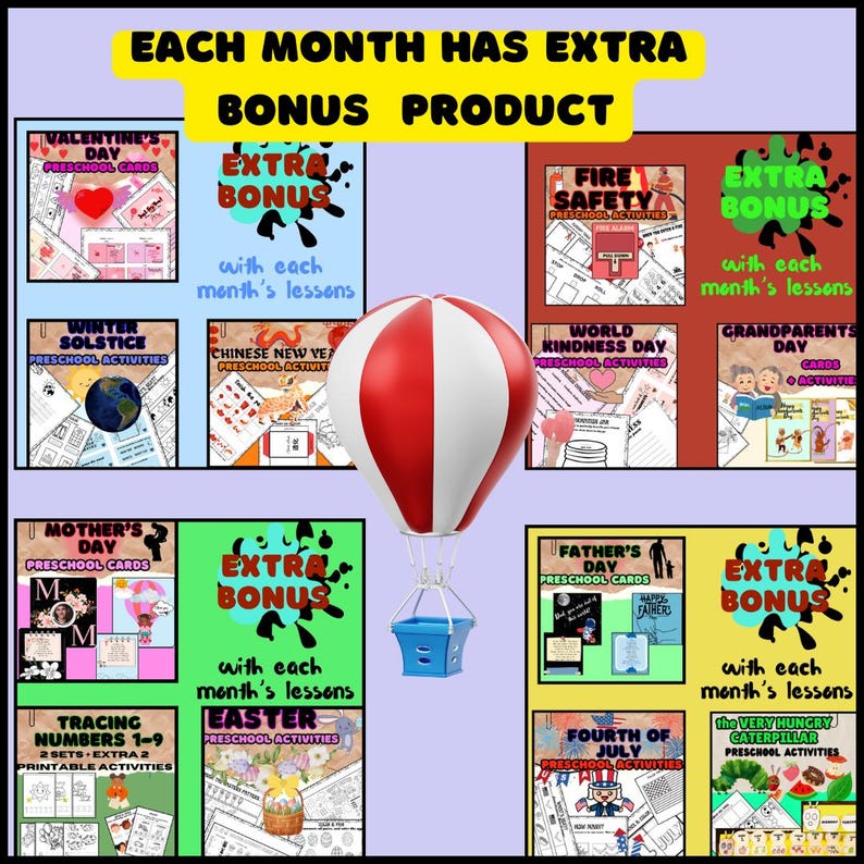 WHOLE YEAR Ultimate Bundle - Preschool Lesson Plans - Etsy