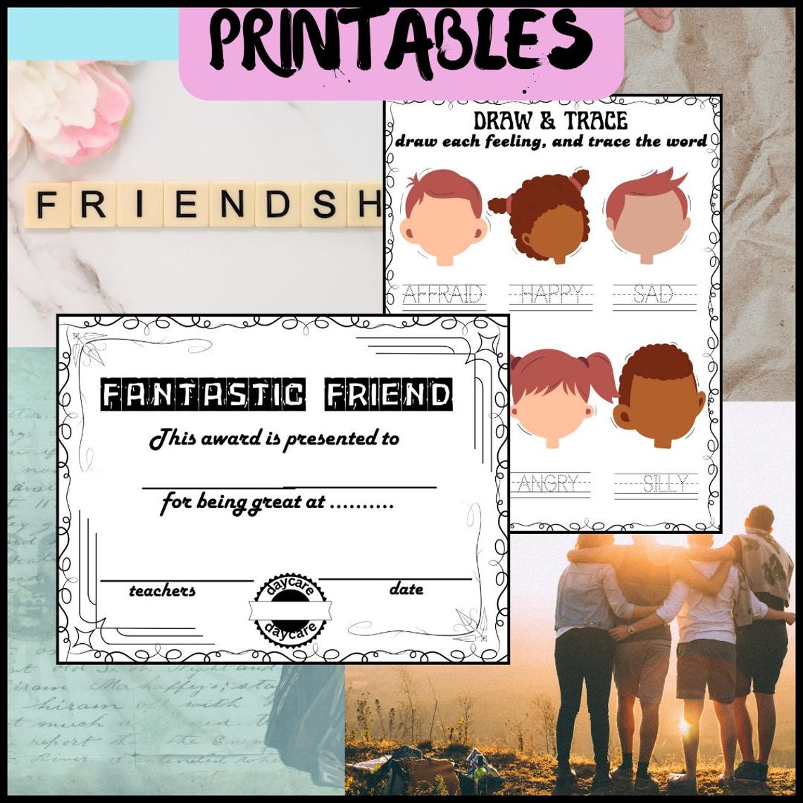 FRIENDSHIP- Preschool Weekly Lesson Plan - Etsy