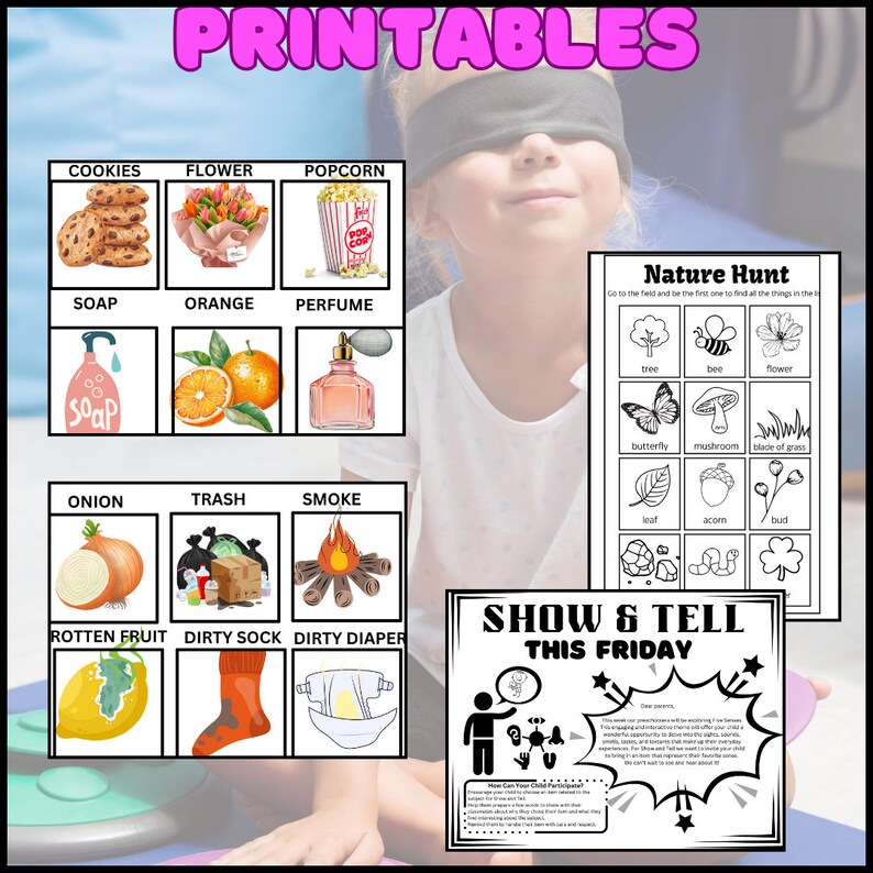 FIVE SENSES Preschool Weekly Lesson Plan - Etsy