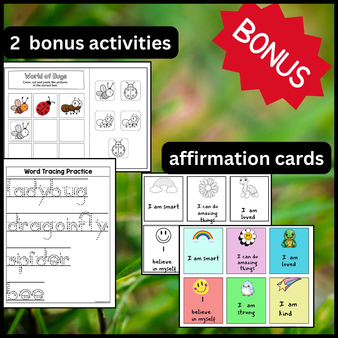 BUGS/ INSECTS Preschool Weekly Lesson Plan - Etsy