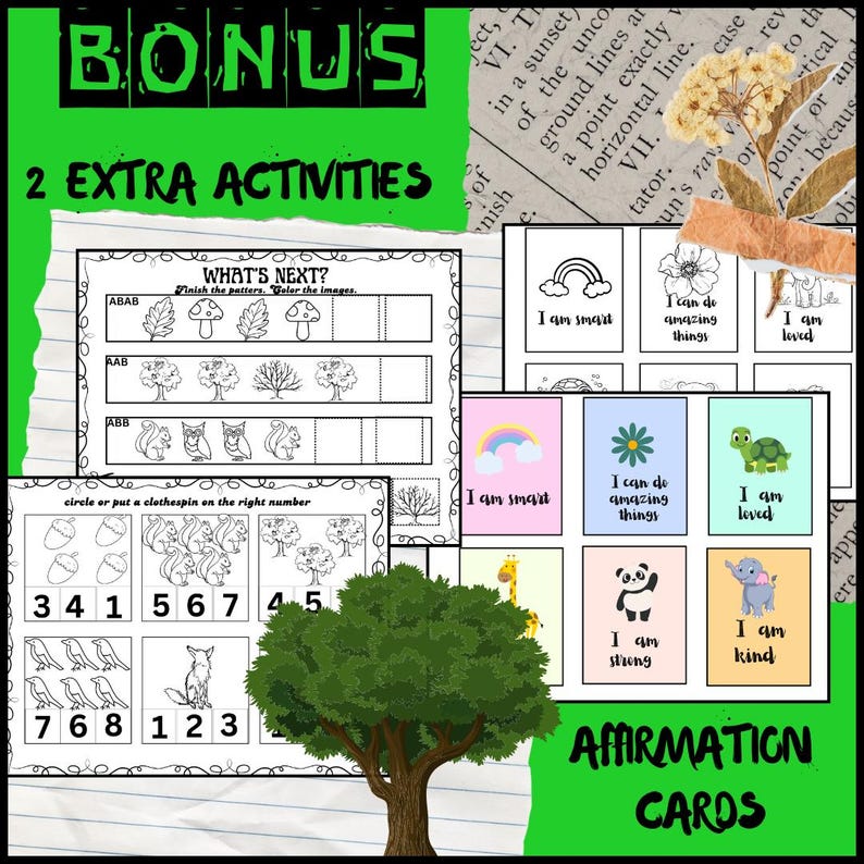 FOREST- Preschool Weekly Lesson Plan - Etsy