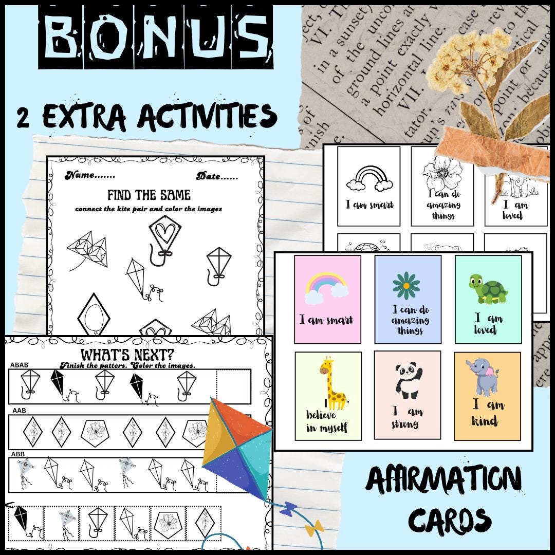 KITES- Preschool Weekly Lesson Plan - Etsy