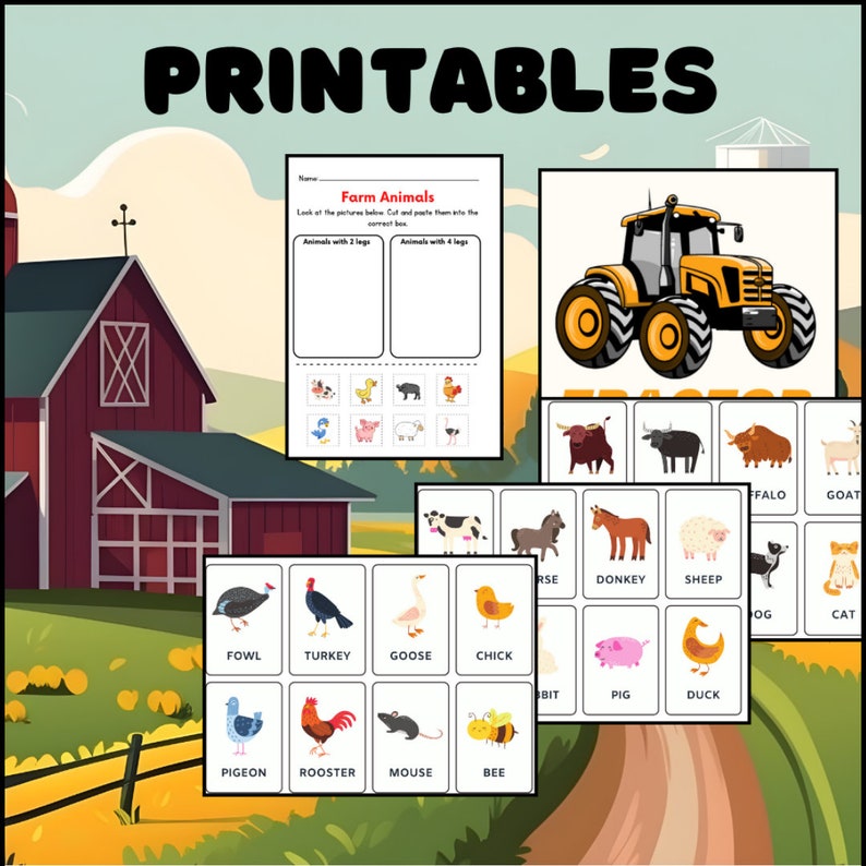 AT THE FARM Preschool Weekly Lesson Plan - Etsy