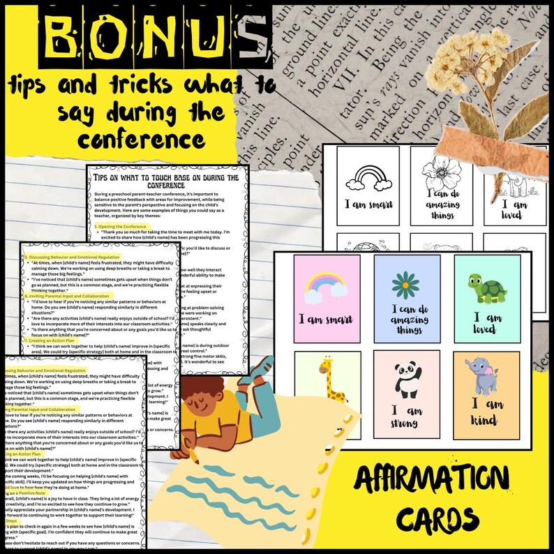 PARENT-TEACHER CONFERENCE Forms for Preschoolers - Etsy