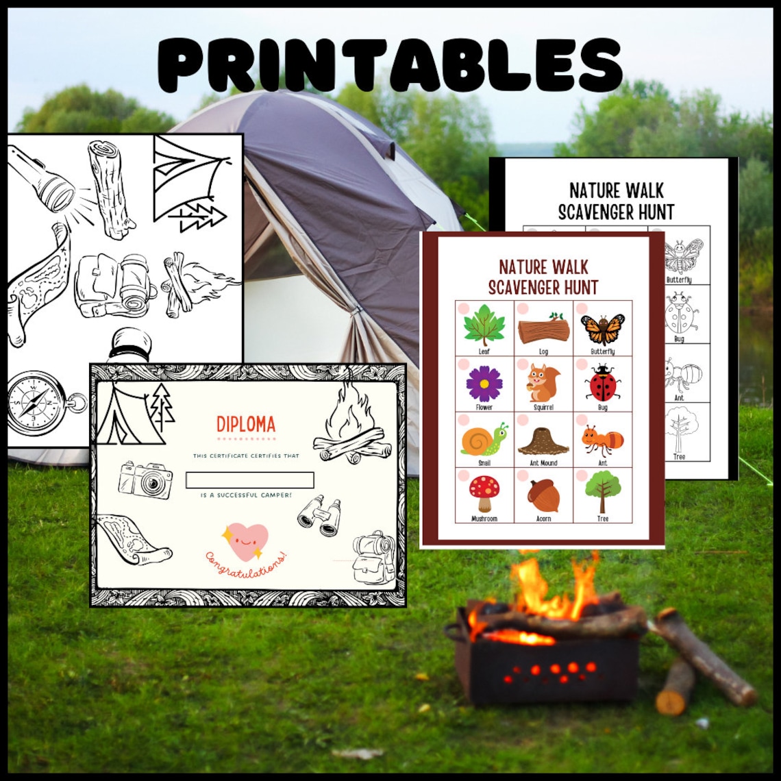CAMPING Preschool Weekly Lesson Plan - Etsy Canada