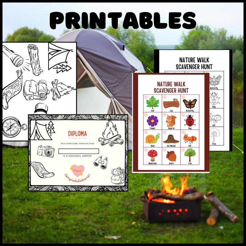 CAMPING Preschool Weekly Lesson Plan - Etsy