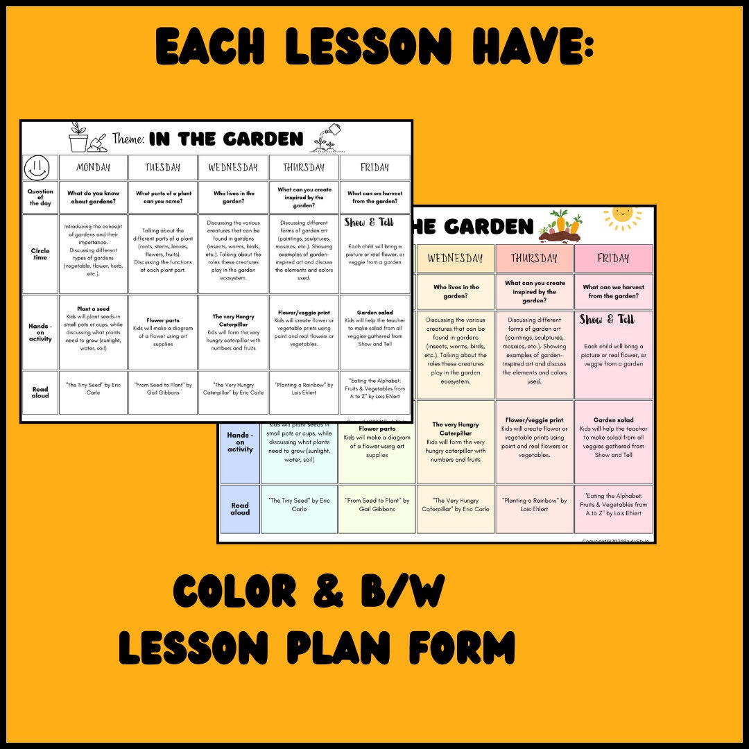JULY BUNDLE Preschool Lesson Plans Beach, Picnic, Forest, Garden BONUS ...