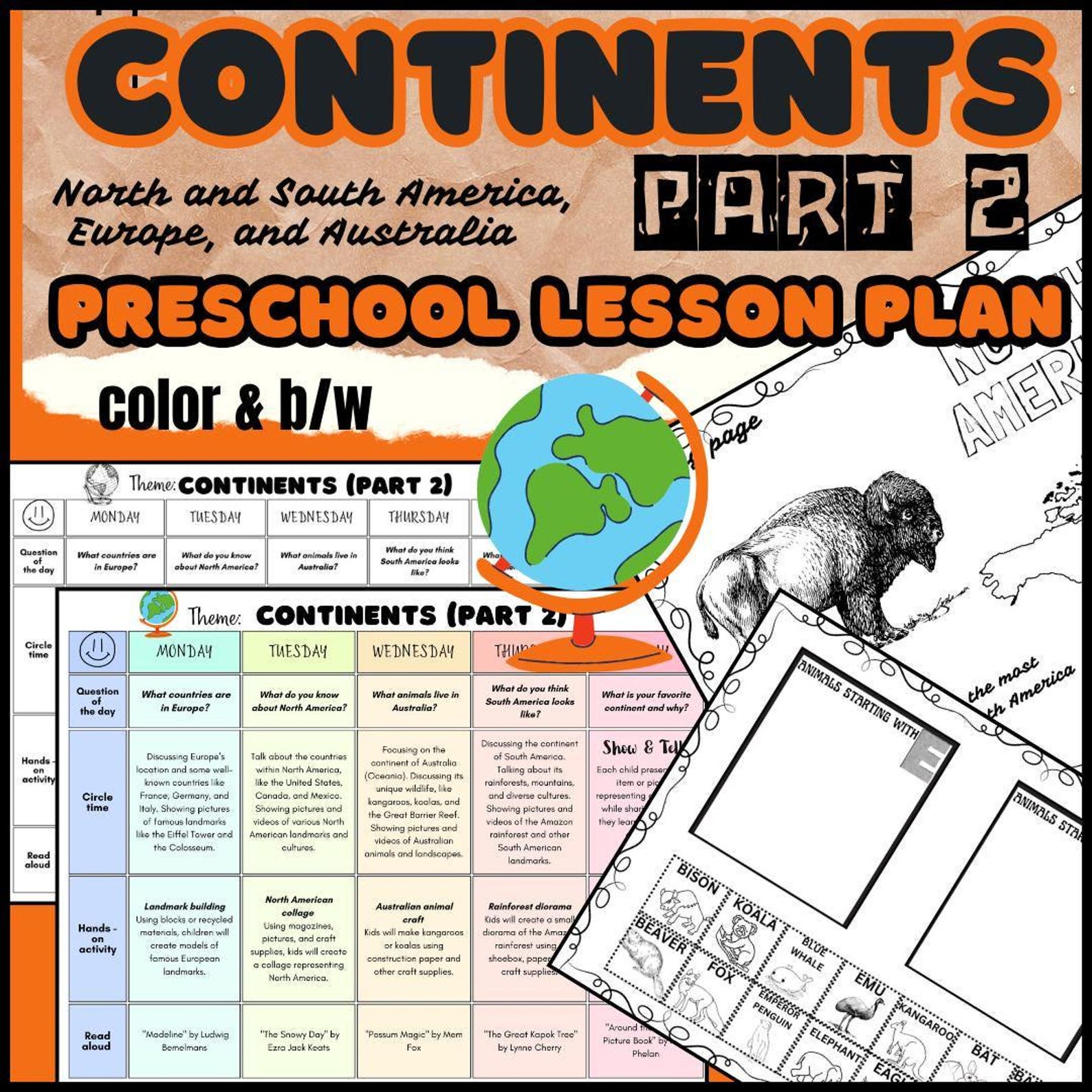 CONTINENTS (part 2)- Europe, North and South America, and Australia ...