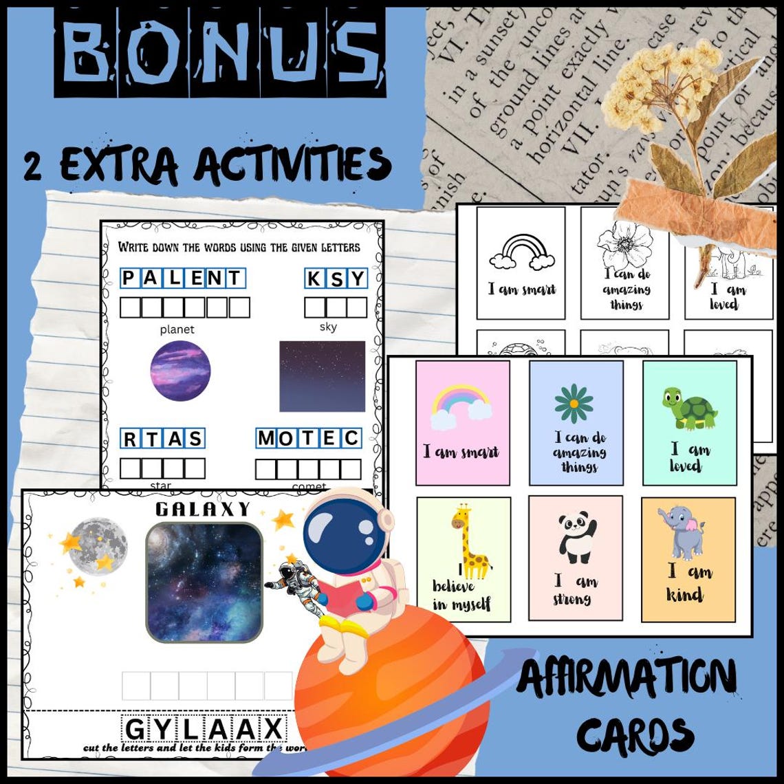 SPACE- Preschool Weekly Lesson Plan - Etsy