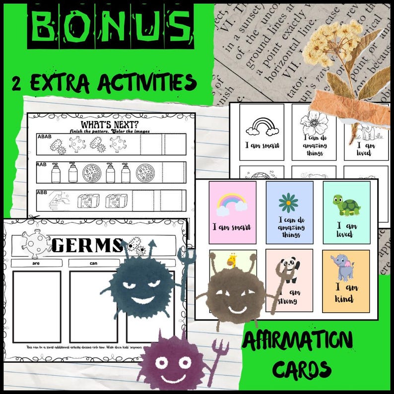 GERMS AND HYGIENE- Preschool Weekly Lesson Plan - Etsy