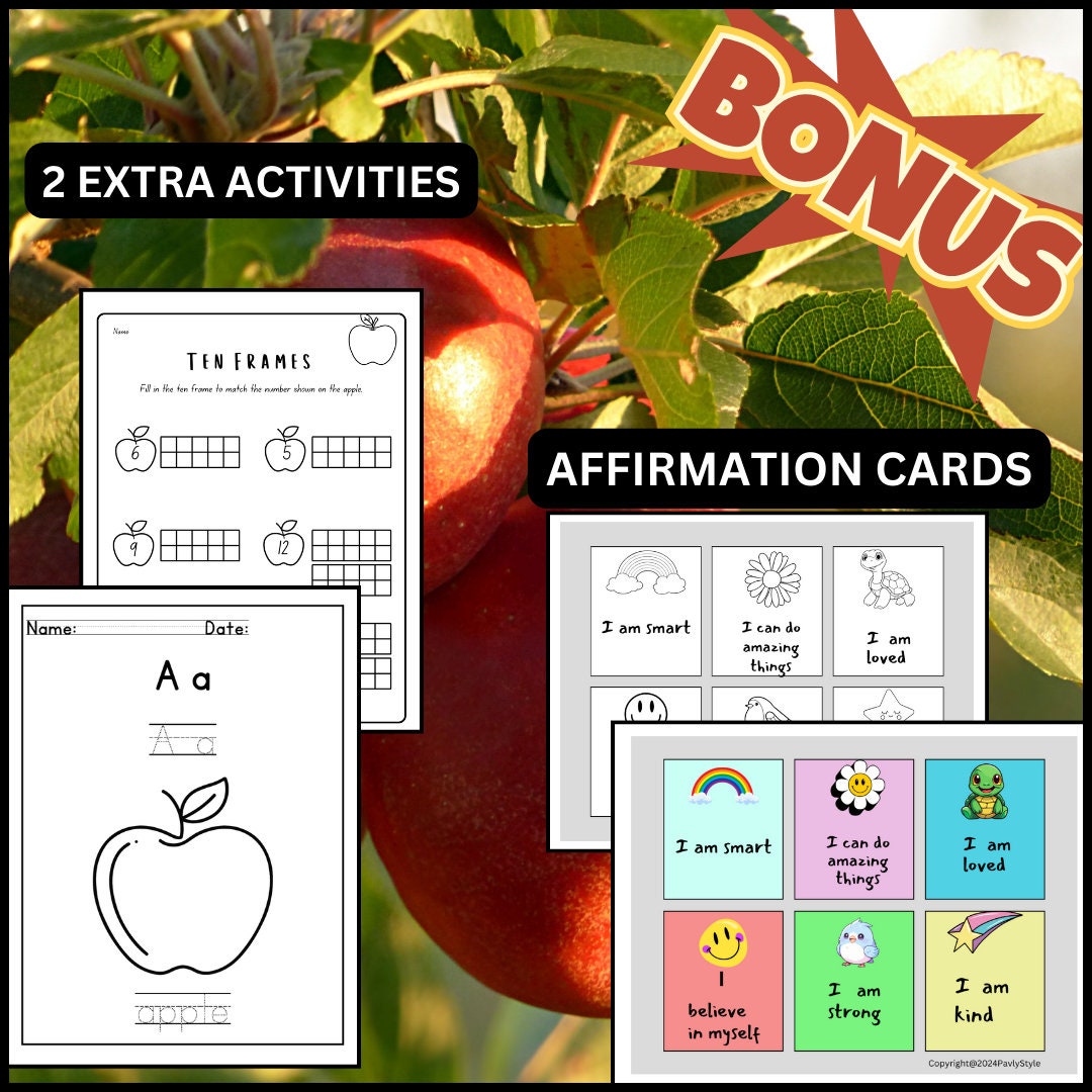 APPLES Preschool Weekly Lesson Plan - Etsy