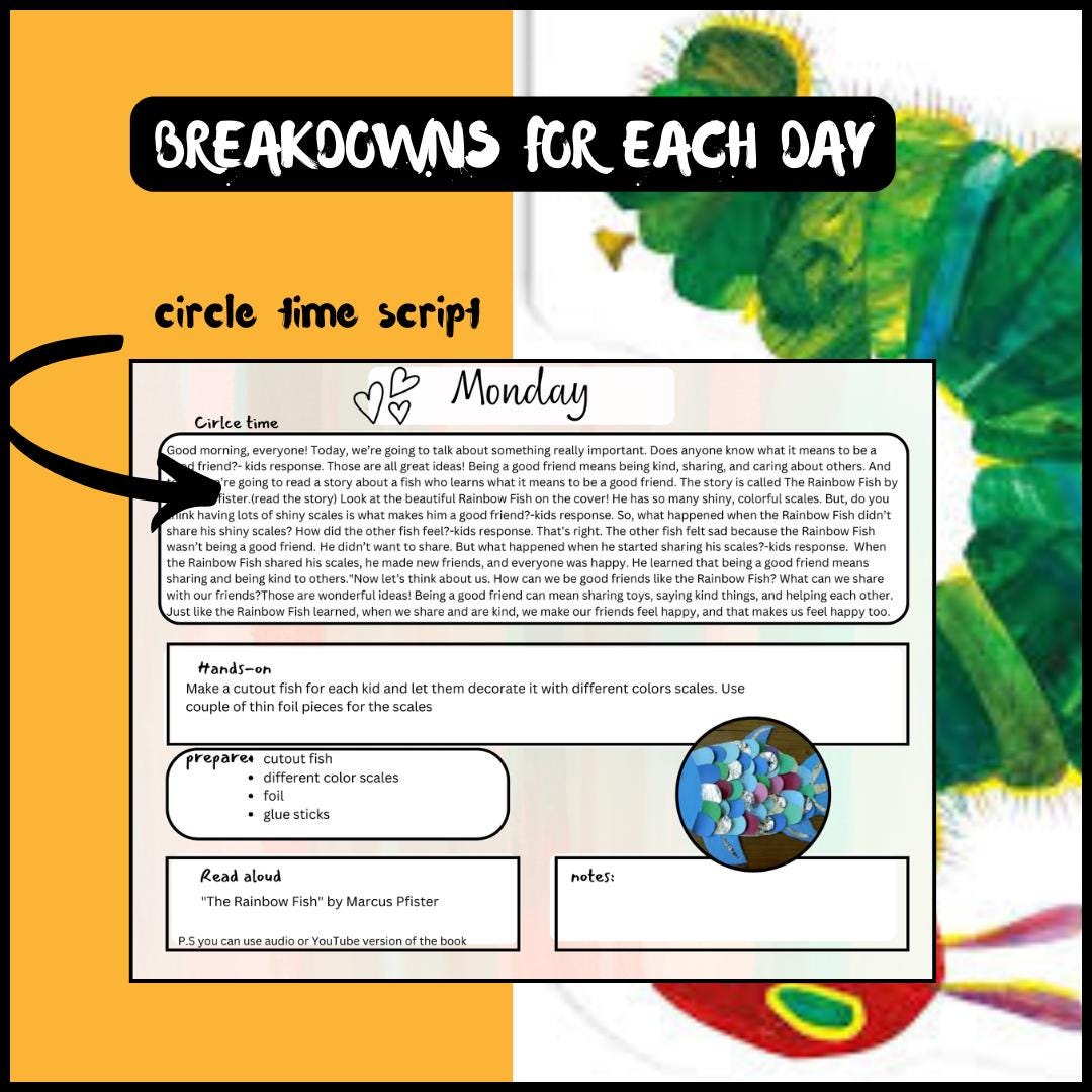 BOOK WEEK- Preschool Weekly Lesson Plan - Etsy