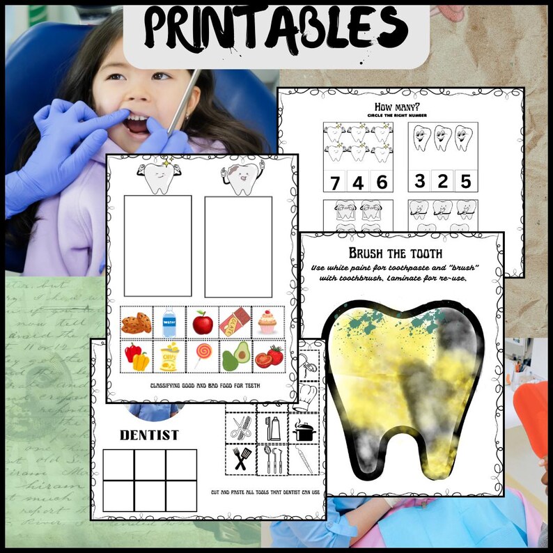 DENTISTRY- Preschool Weekly Lesson Plan - Etsy