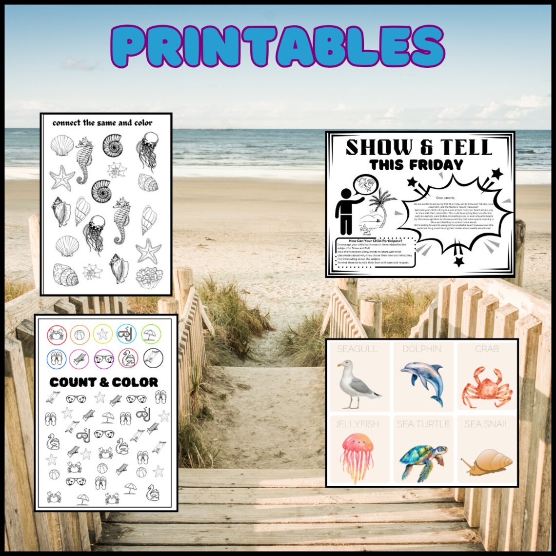 AT THE BEACH Preschool Weekly Lesson Plan - Etsy