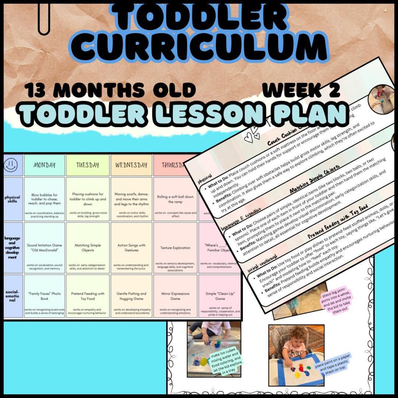 13 Months Old WEEKLY CURRICULUM (week 2 of the Bundle) - Etsy
