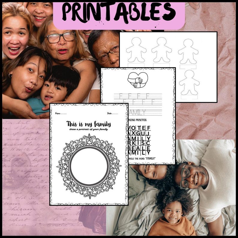 FAMILY- Preschool Weekly Lesson Plan - Etsy