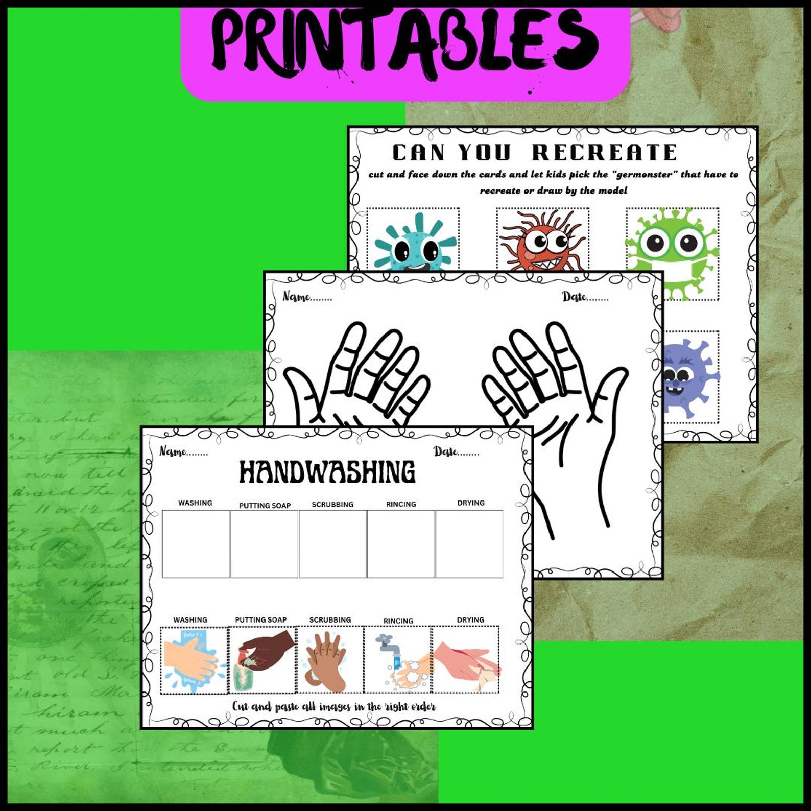 GERMS AND HYGIENE- Preschool Weekly Lesson Plan - Etsy