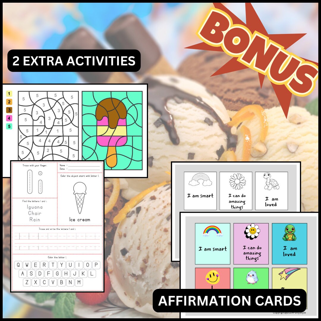 ICE CREAM Preschool Weekly Lesson Plan - Etsy Canada