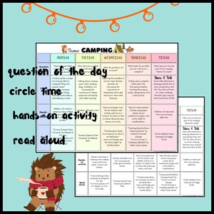 CAMPING Preschool Weekly Lesson Plan - Etsy Canada