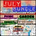 JULY BUNDLE Preschool Lesson Plans- Beach, Picnic, Forest, Garden ...