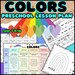 COLORS- Preschool Lesson Plan - Etsy