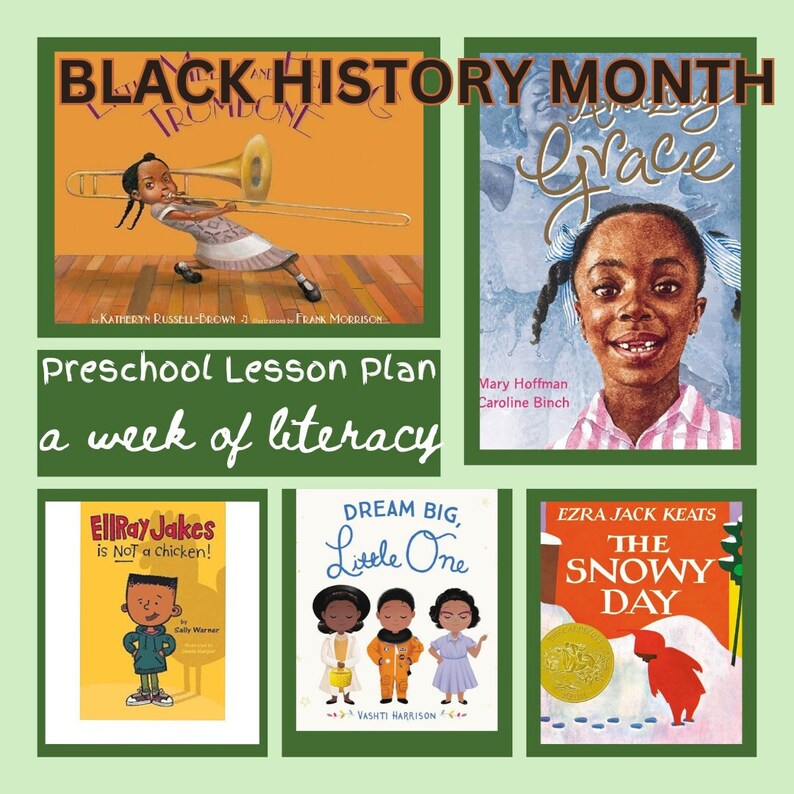 BLACK HISTORY MONTH a Week of Literacy for Preschoolers - Etsy