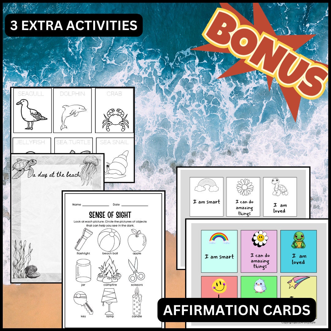 AT THE BEACH Preschool Weekly Lesson Plan - Etsy