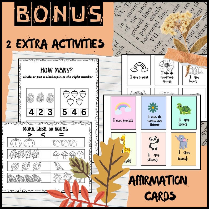 FALL LEAVES- Preschool Weekly Lesson Plan - Etsy