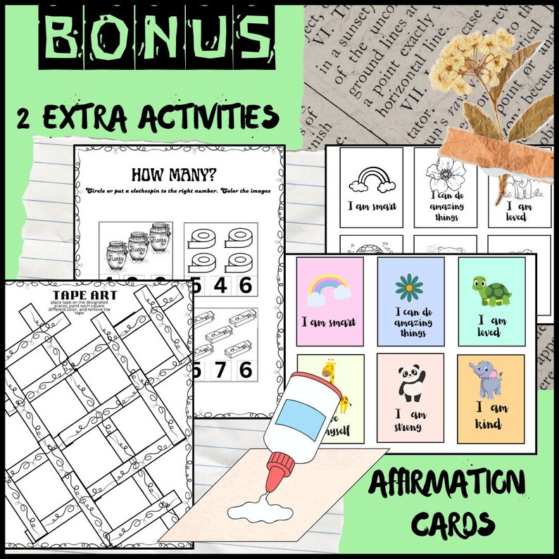 STICKY THINGS- Preschool Weekly Lesson Plan - Etsy