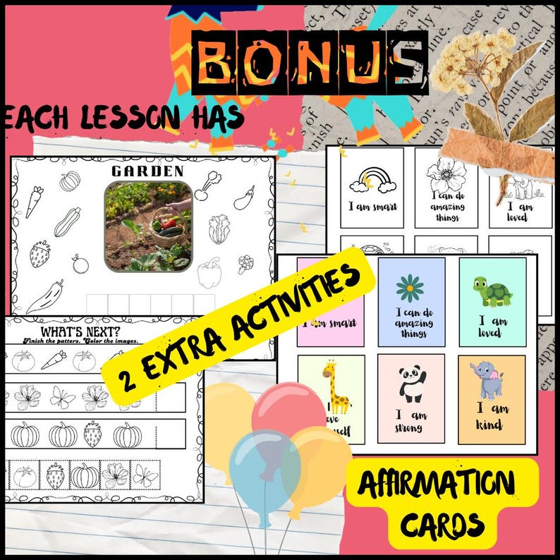 JULY BUNDLE Preschool Lesson Plans Beach, Picnic, Forest, Garden BONUS ...
