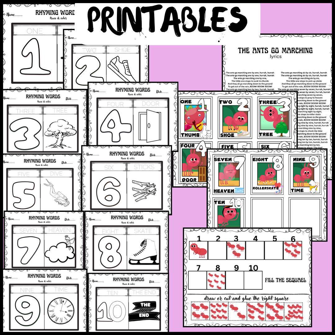 ANTS GO MARCHING Activities for Preschoolers - Etsy