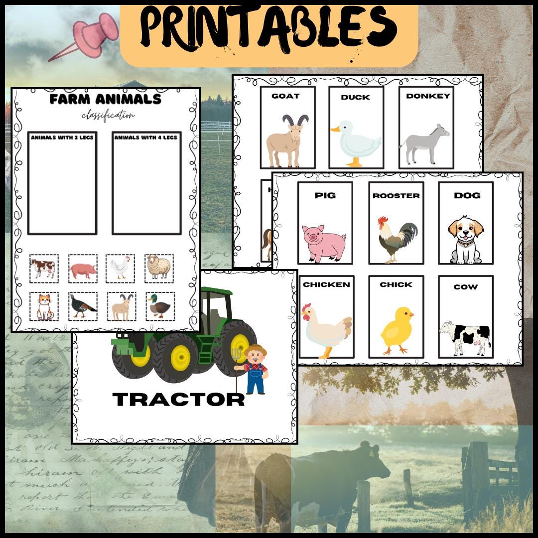 AT THE FARM- Preschool Weekly Lesson Plan - Etsy