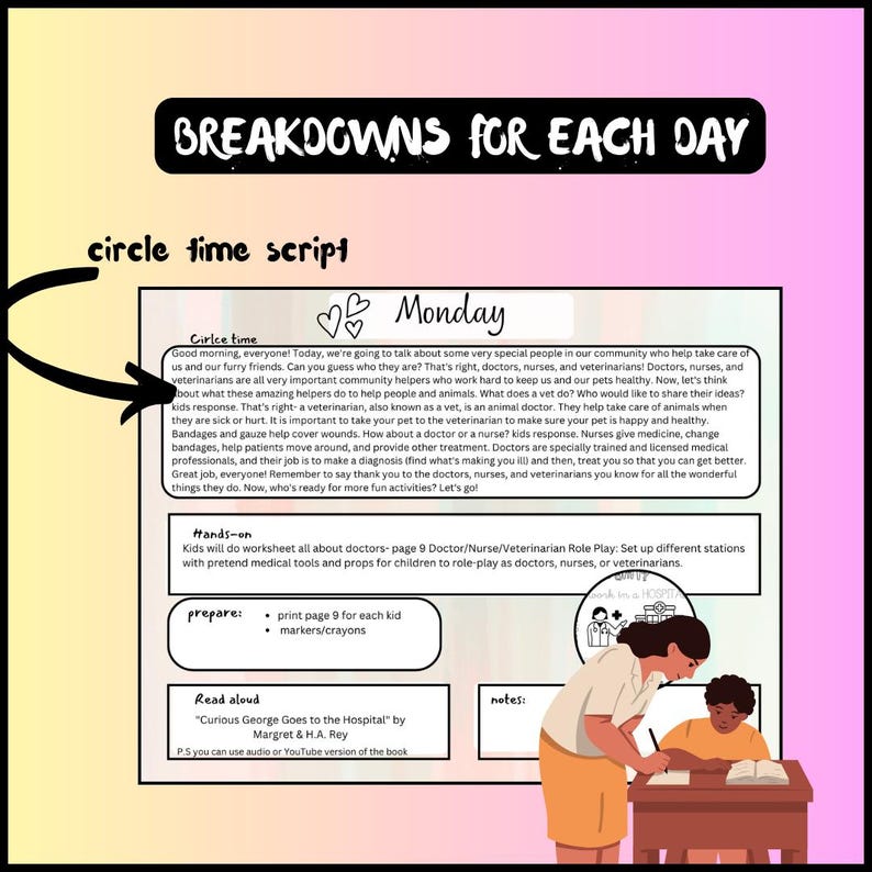 COMMUNITY HELPERS- Preschool Weekly Lesson Plan - Etsy