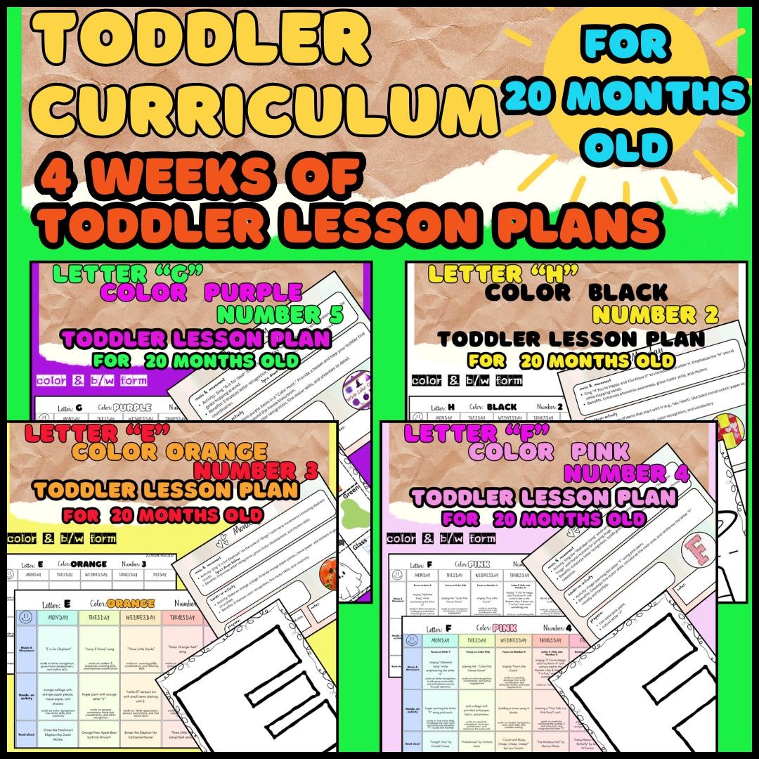 Toddler Curriculum- MONTHLY BUNDLE for 20 Months Old - Etsy