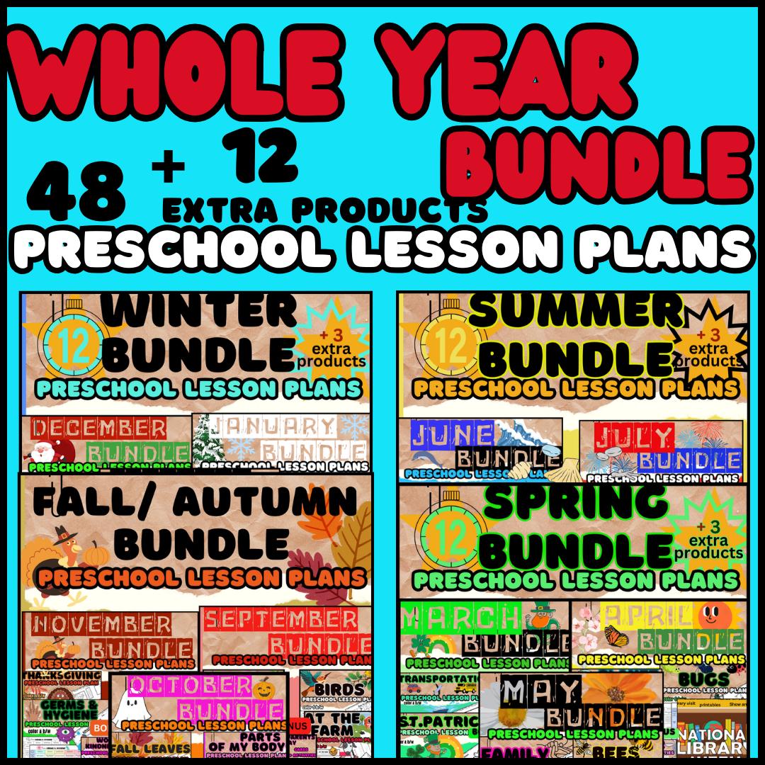 WHOLE YEAR Ultimate Bundle - Preschool Lesson Plans - Etsy