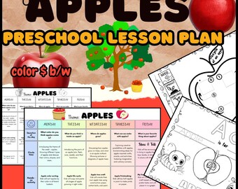 FRUIT AND VEGGIES- Preschool Weekly Lesson Plan - Etsy