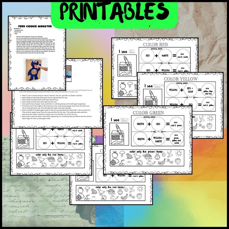 COLORS- Preschool Lesson Plan - Etsy