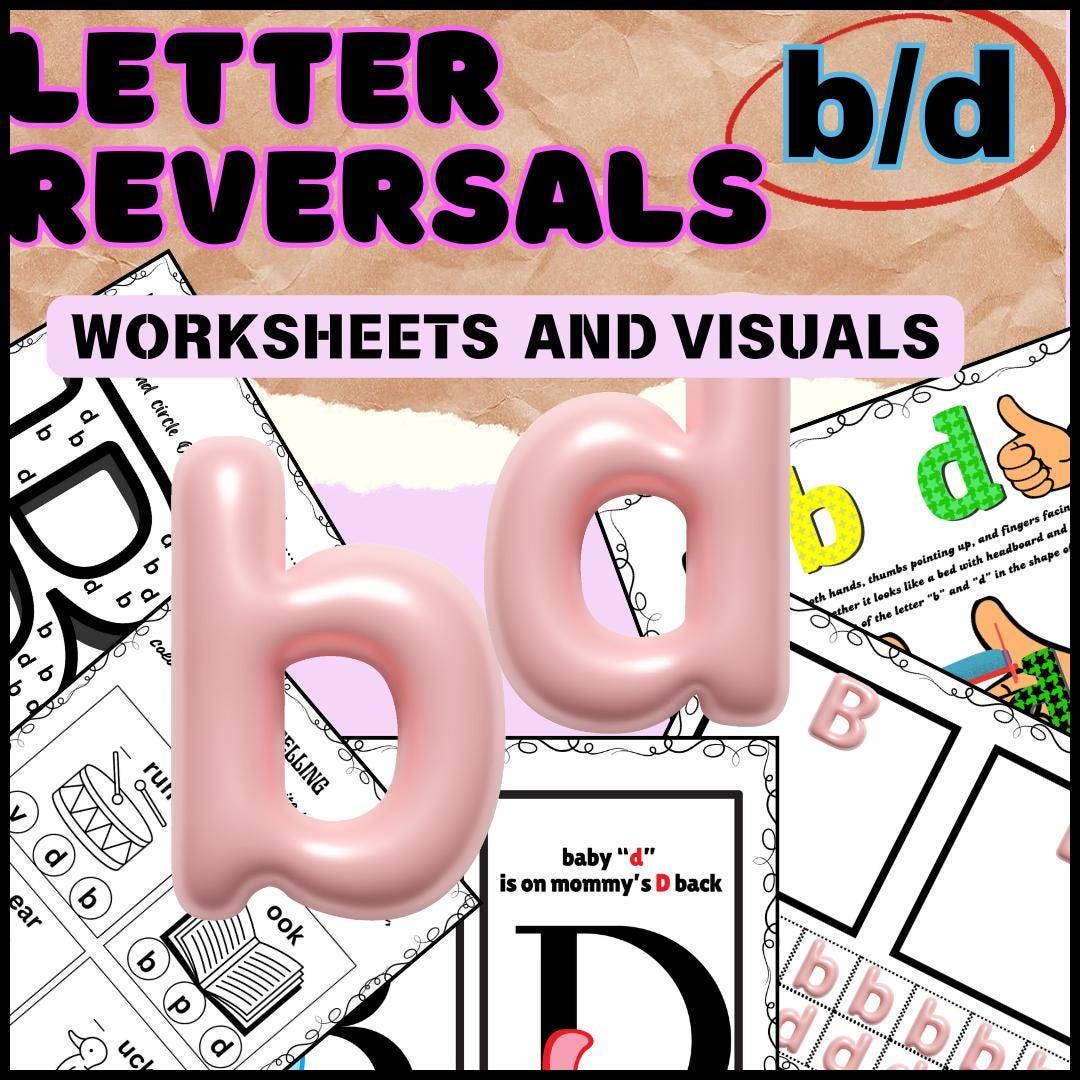 LETTER REVERSALS "b" and "d" - Etsy