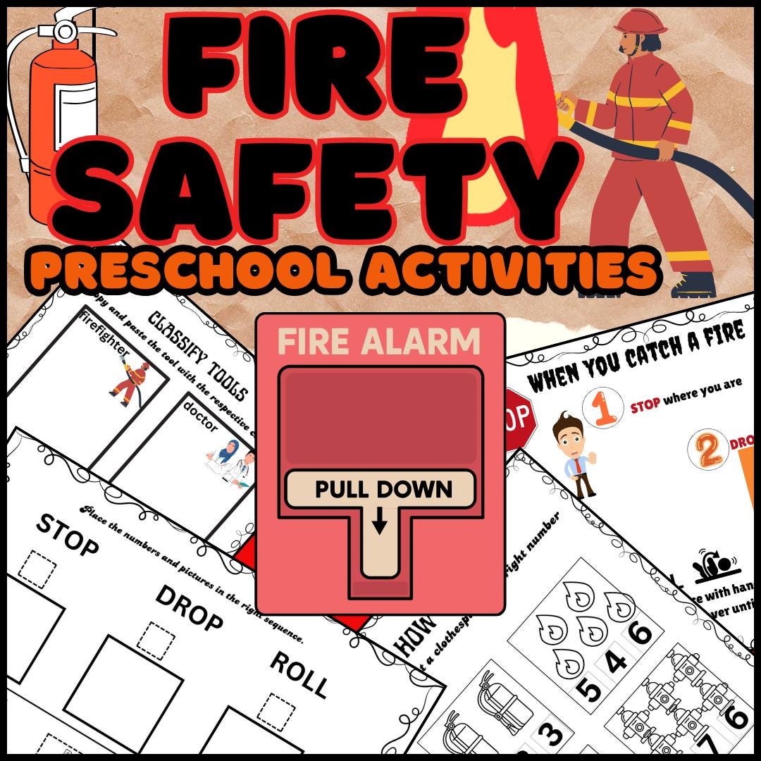 FIRE SAFETY- Preschool Activities - Etsy
