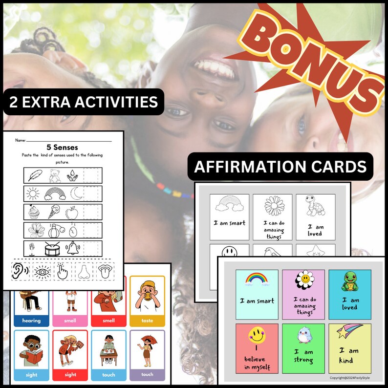 FIVE SENSES Preschool Weekly Lesson Plan - Etsy