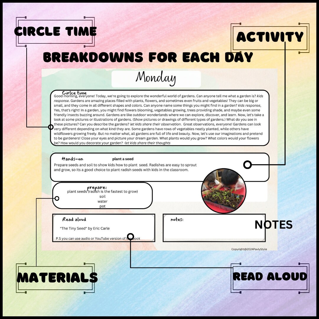 COLORS Preschool Lesson Plan - Etsy