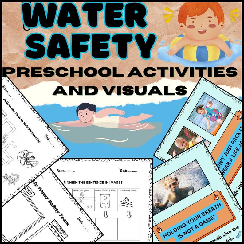 WATER SAFETY- Preschool Activities - Etsy