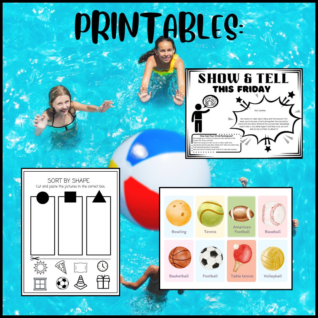 BALL STUDY Preschool Weekly Lesson Plan - Etsy