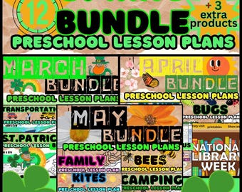 Summer Preschool Lesson Plan Bundle June, July, August (PDF) - Etsy