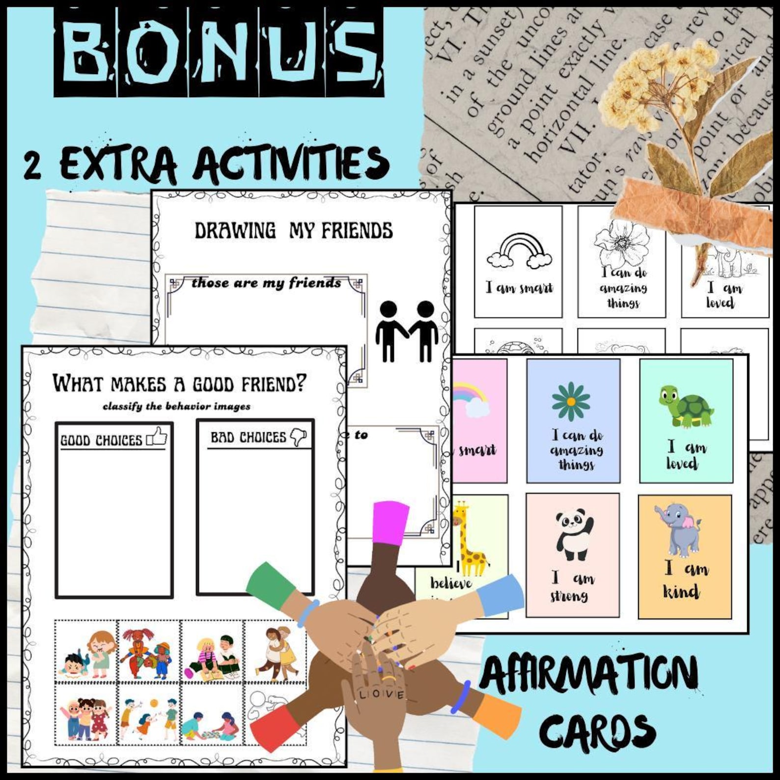 FRIENDSHIP- Preschool Weekly Lesson Plan - Etsy