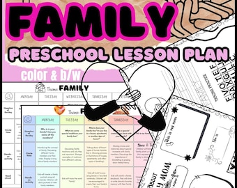 Family Theme Preschool Curriculum Printable Homeschool Lesson Plan ...