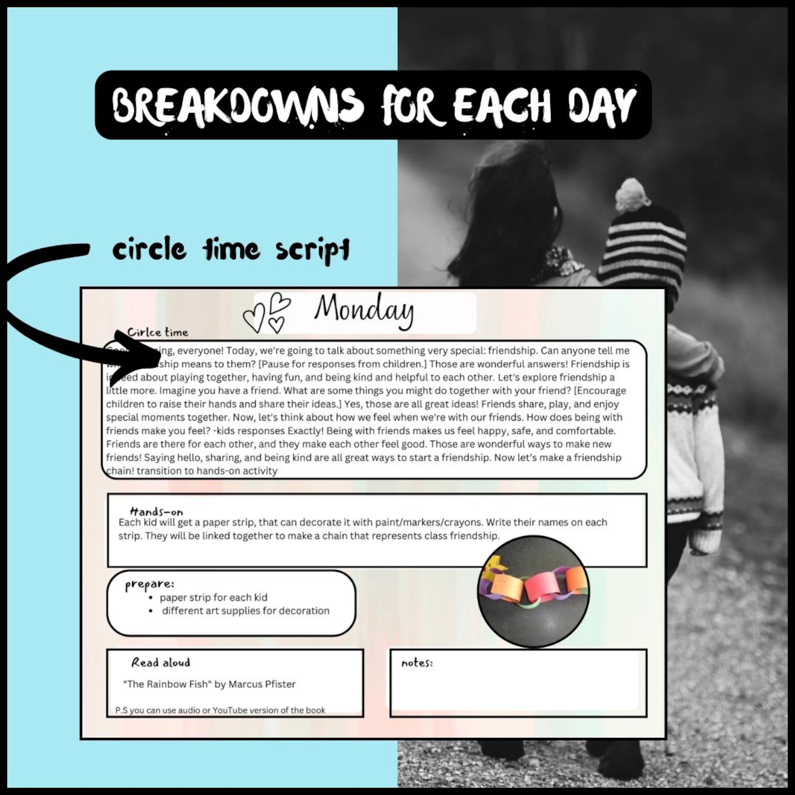 FRIENDSHIP- Preschool Weekly Lesson Plan - Etsy