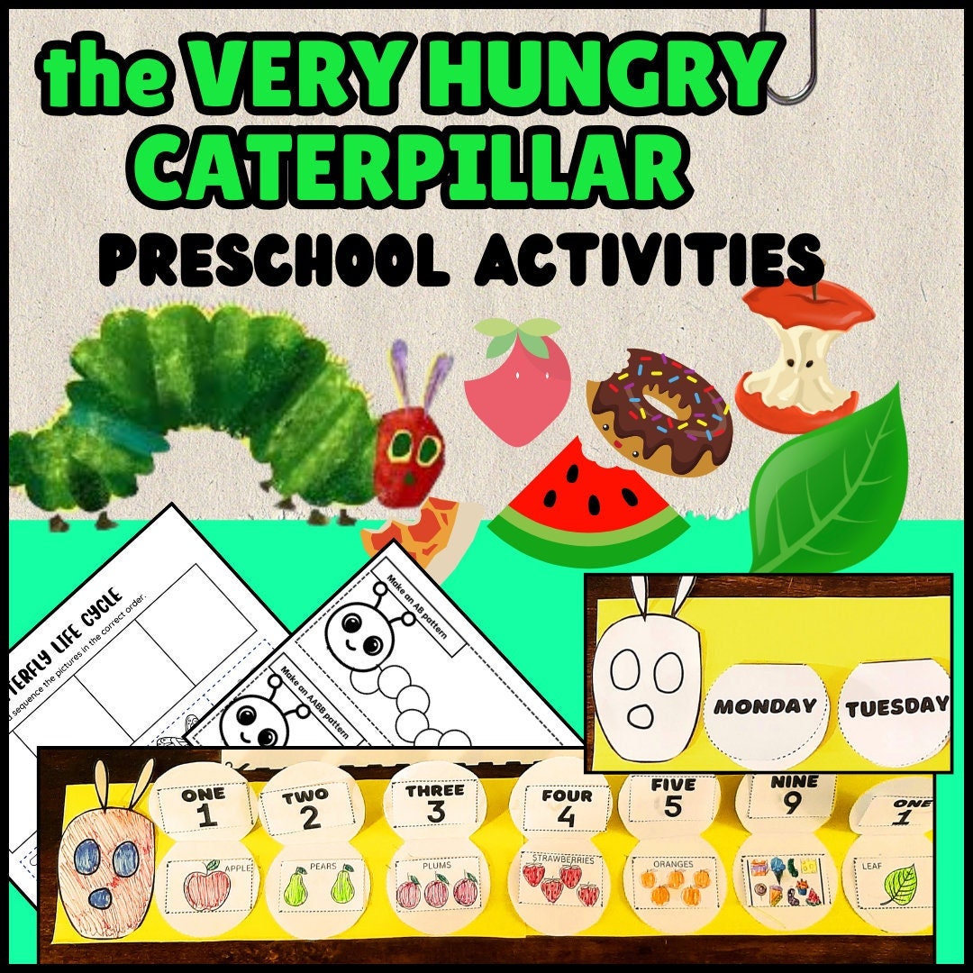 The Very Hungry Caterpillar" - Preschool Activities - Etsy