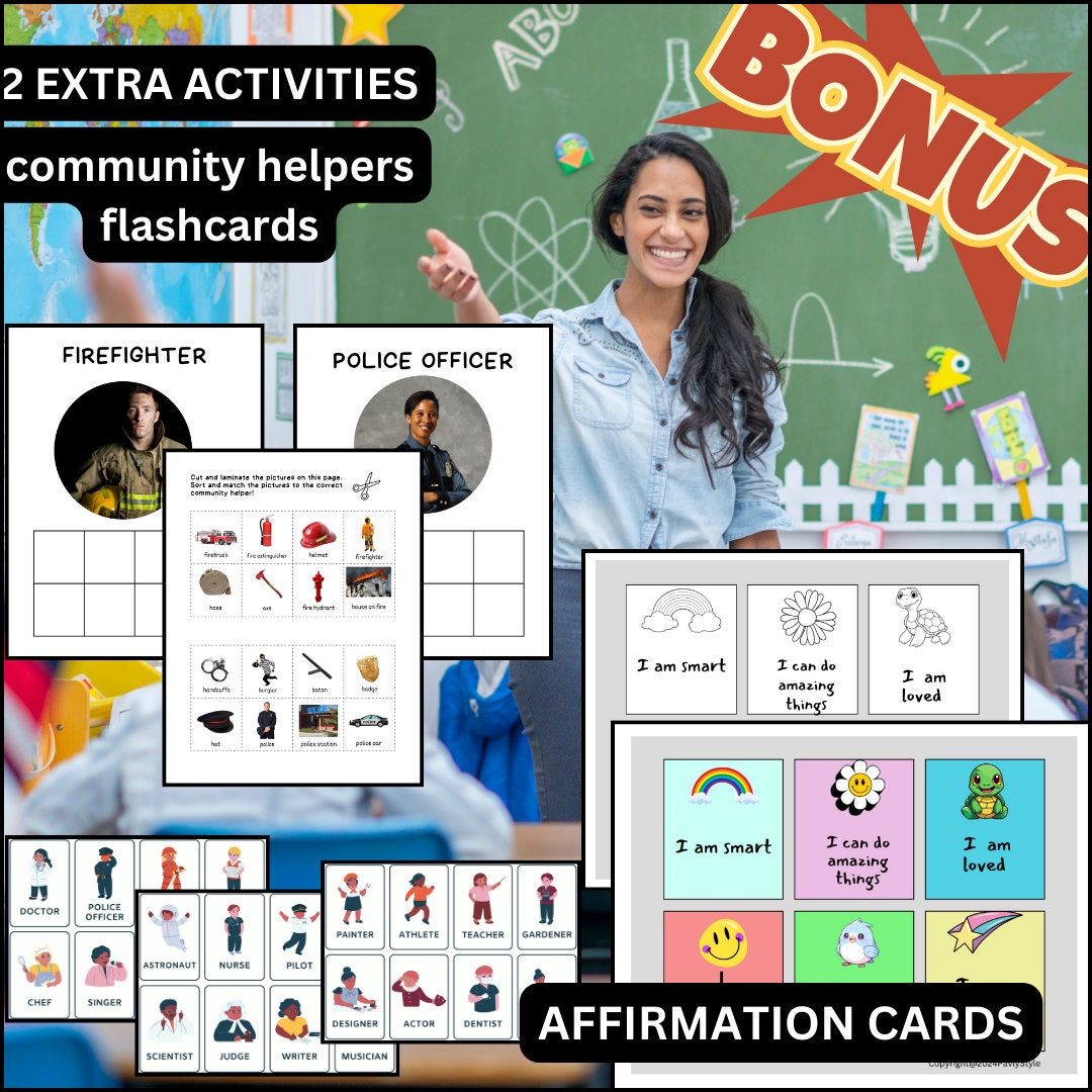 COMMUNITY HELPERS Preschool Weekly Lesson Plan - Etsy